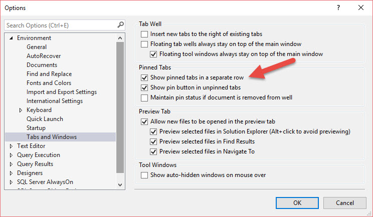 Pinned Tabs | SQL Studies