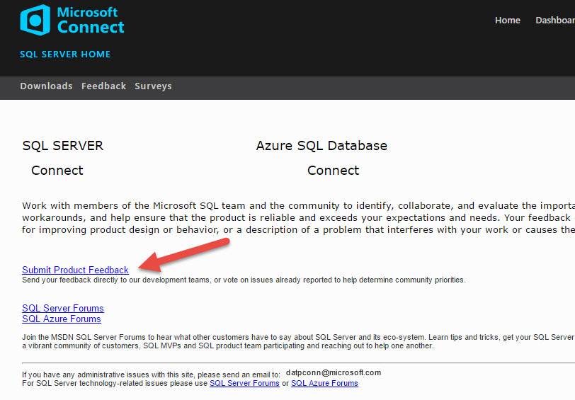 Creating a connect entry. | SQL Studies