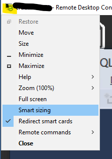 Remote Desktop: Force the resolution to match the screen size. | SQL ...