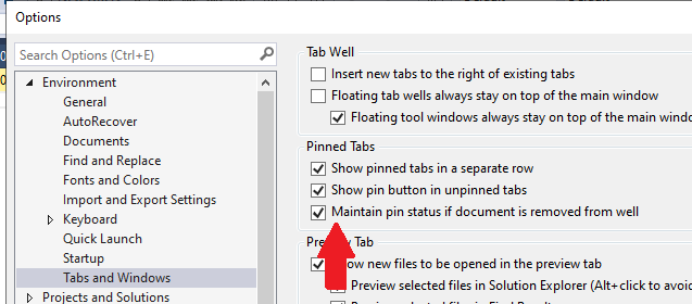 SSMS Put pinned tabs in their own row | SQL Studies